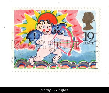 A vintage postage stamp from Great Britain featuring World War 2 ...