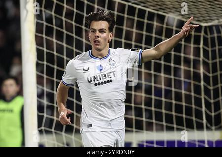 Club's Ardon Jashari celebrates after scoring during a soccer match ...