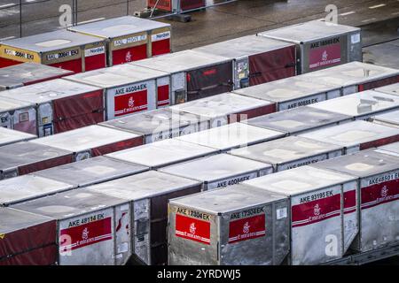 Duesseldorf Airport, Unit Load Devices, ULD, containers for baggage and ...