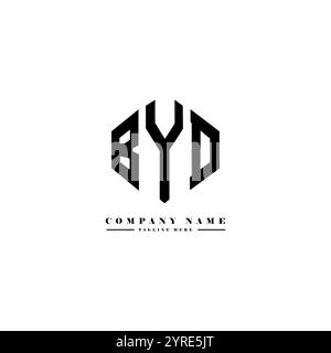 BYD letter logo design for technology company. BYD logo design black ...