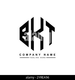BKT letter logo design with polygon shape. BKT polygon and cube shape ...