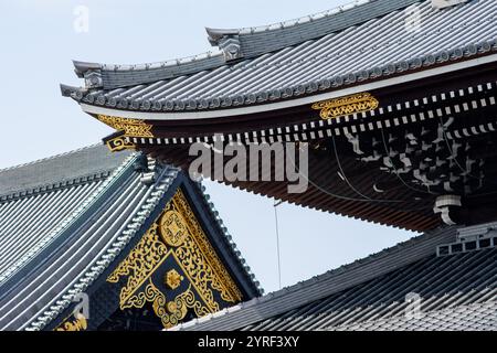 Architectural details in Higashi Honganji temple of Jodo Shin Buddhism ...