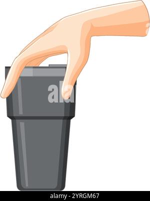 Illustration of a hand grasping a cup Stock Vector Image & Art - Alamy