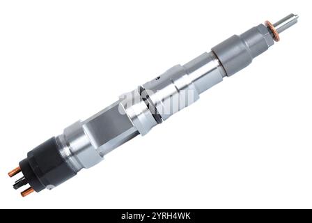 New fuel injector on white background close up Stock Photo - Alamy