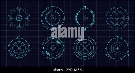 Hud target pointer. Laser crosshair collimator sight, optical aiming ...