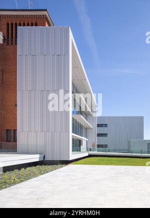 A modern hospital building featuring sleek architectural design The ...