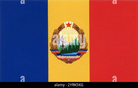 Flag of the Romanian Socialist republic 1965 -1989 Stock Photo - Alamy