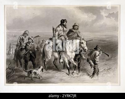 An illustration of border ruffians entering the Kansas Territory by F ...