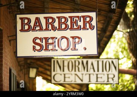 Vintage signs from the Gold Rush-era. Columbia State Historic Park ...