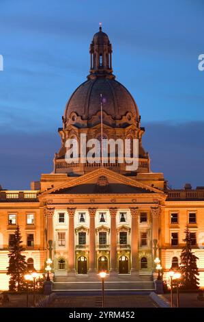 Exterior facade of The Alberta Legislature Building in Edmonton. Photo ...