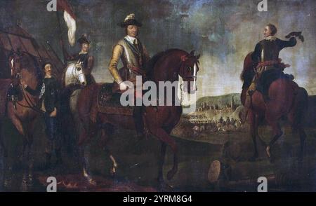 Painting of Oliver Cromwell at the Battle of Worcester (3 September ...