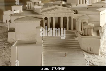 Model showing the restoration of the Agora, Athens, Greece. 2nd Century ...