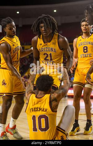 Arizona State guard BJ Freeman (10) and guard Alston Mason (1) during ...