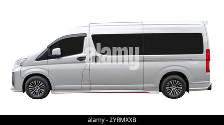 Side view of a modern white caravan on a trailer park Stock Photo - Alamy