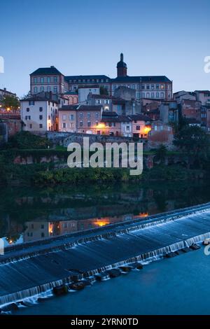 France, Midi-Pyrenees Region, Tarn Department, Albi, overview of Square ...