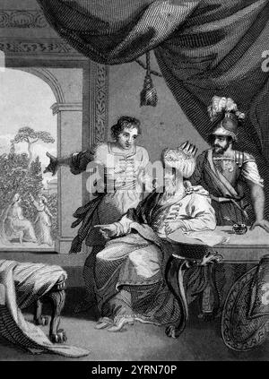 The healing of Naaman - 2 Kings Stock Photo - Alamy