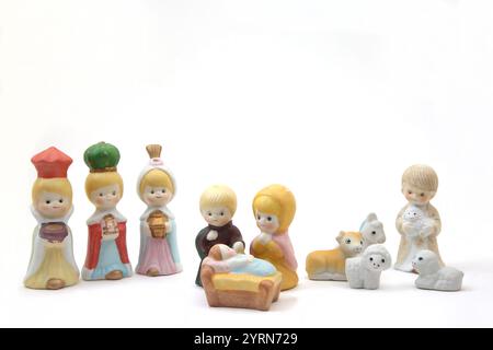 Nativity Figures Christmas Decorations with the Holy Family and the ...
