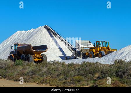 Salt harvesting at the Salin de l’ile St-Martin. Gruissan Saltworks ...