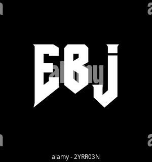 EBJ letter logo design for technology company. EBJ logo design black ...