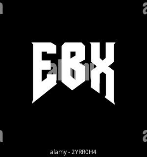 EBX letter logo design for technology company. EBX logo design black ...