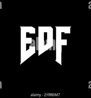 EDF letter logo design for technology company. EDF logo design black ...