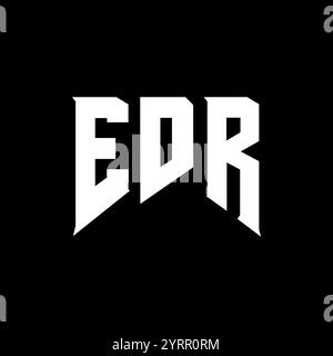 EDR letter logo design for technology company. EDR logo design black ...