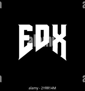 EDX letter logo design for technology company. EDX logo design black ...