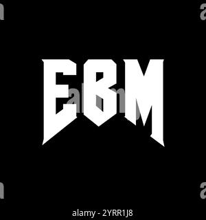 EBM letter logo design for technology company. EBM logo design black ...