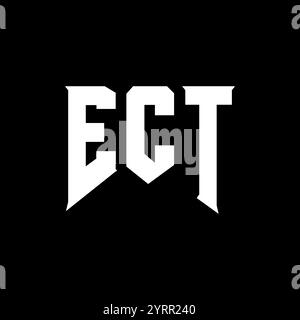 ECT letter logo design for technology company. ECT logo design black ...