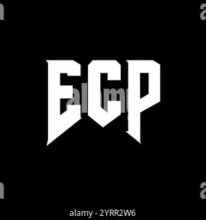 ECP letter logo design for technology company. ECP logo design black ...