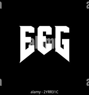 EEG letter logo design for technology company. EEG logo design black ...