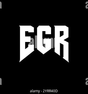 EGR letter logo design for technology company. EGR logo design black ...