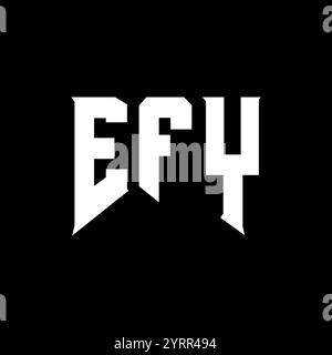 EFY letter logo design for technology company. EFY logo design black ...