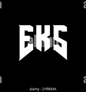 EKS letter logo design for technology company. EKS logo design black ...