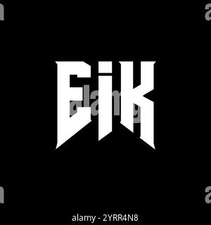 EIK letter logo design for technology company. EIK logo design black ...