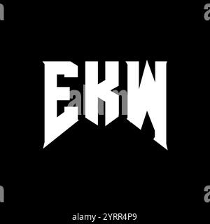 EKW letter logo design for technology company. EKW logo design black ...