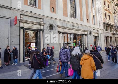 Uniqlo Storefront on Gran Via, Madrid, Spain Stock Photo - Alamy
