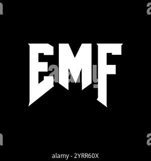EMF letter logo design for technology company. EMF logo design black ...