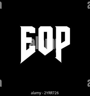 EOP letter logo design for technology company. EOP logo design black ...