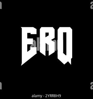 ERQ letter logo design for technology company. ERQ logo design black ...