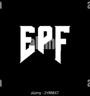 EPF letter logo design for technology company. EPF logo design black ...