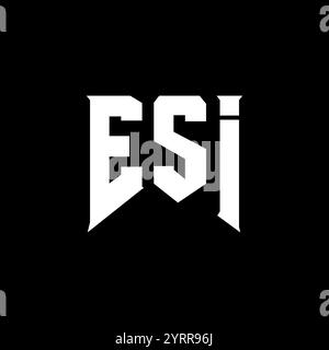 ESI letter logo design for technology company. ESI logo design black ...