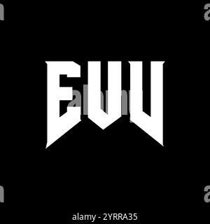 EUV letter logo design for technology company. EUV logo design black ...