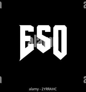 ESO letter logo design for technology company. ESO logo design black ...