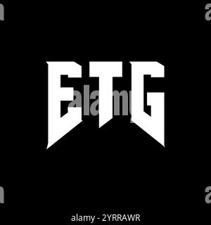 ETG letter logo design for technology company. ETG logo design black ...