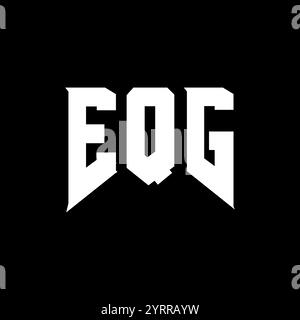 EQG letter logo design for technology company. EQG logo design black ...