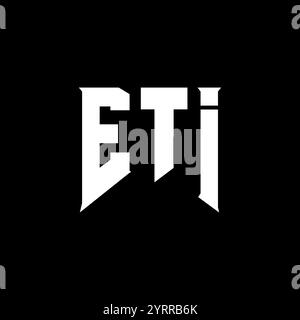 ETI letter logo design for technology company. ETI logo design black ...