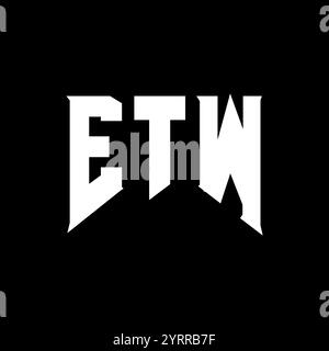 ETW letter logo design for technology company. ETW logo design black ...