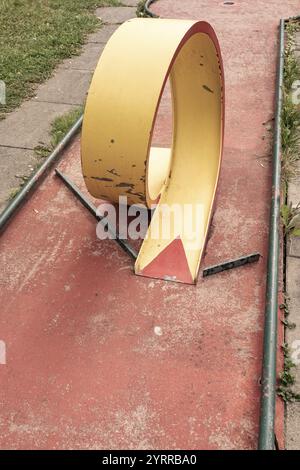 Tracks of a miniature golf course Stock Photo - Alamy
