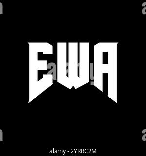 EWA letter logo design for technology company. EWA logo design black ...